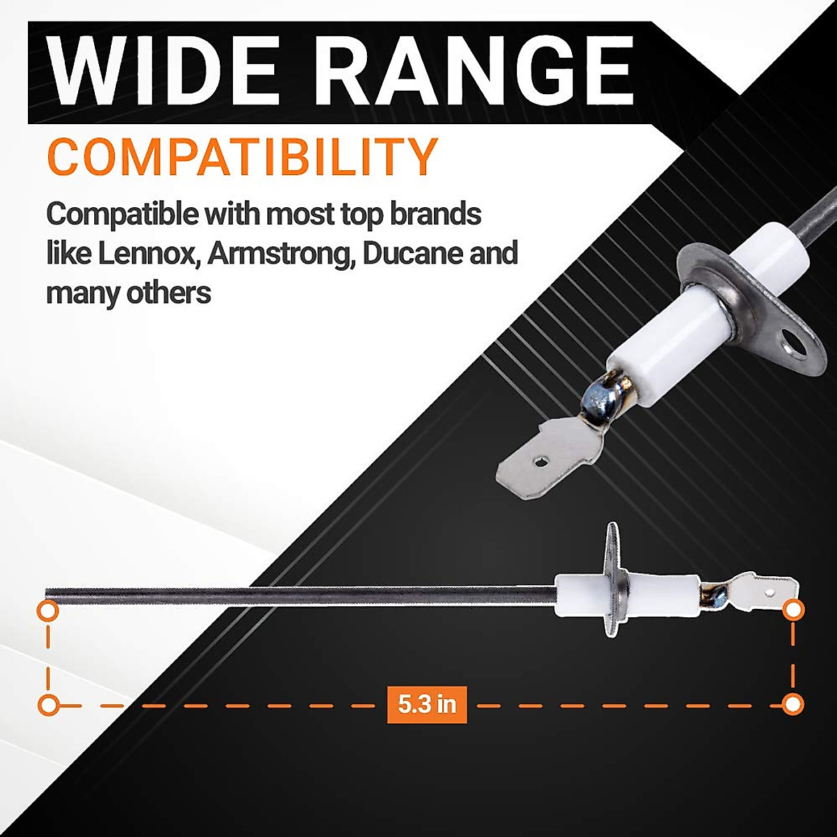 BlueStars Ultra Durable 52W29 Furnace Flame Sensor Replacement Part - Exact Fit for Lennox, Armstrong & Ducane Furnaces - Replaces 52W2901 LB47940A 31L71 31L7101