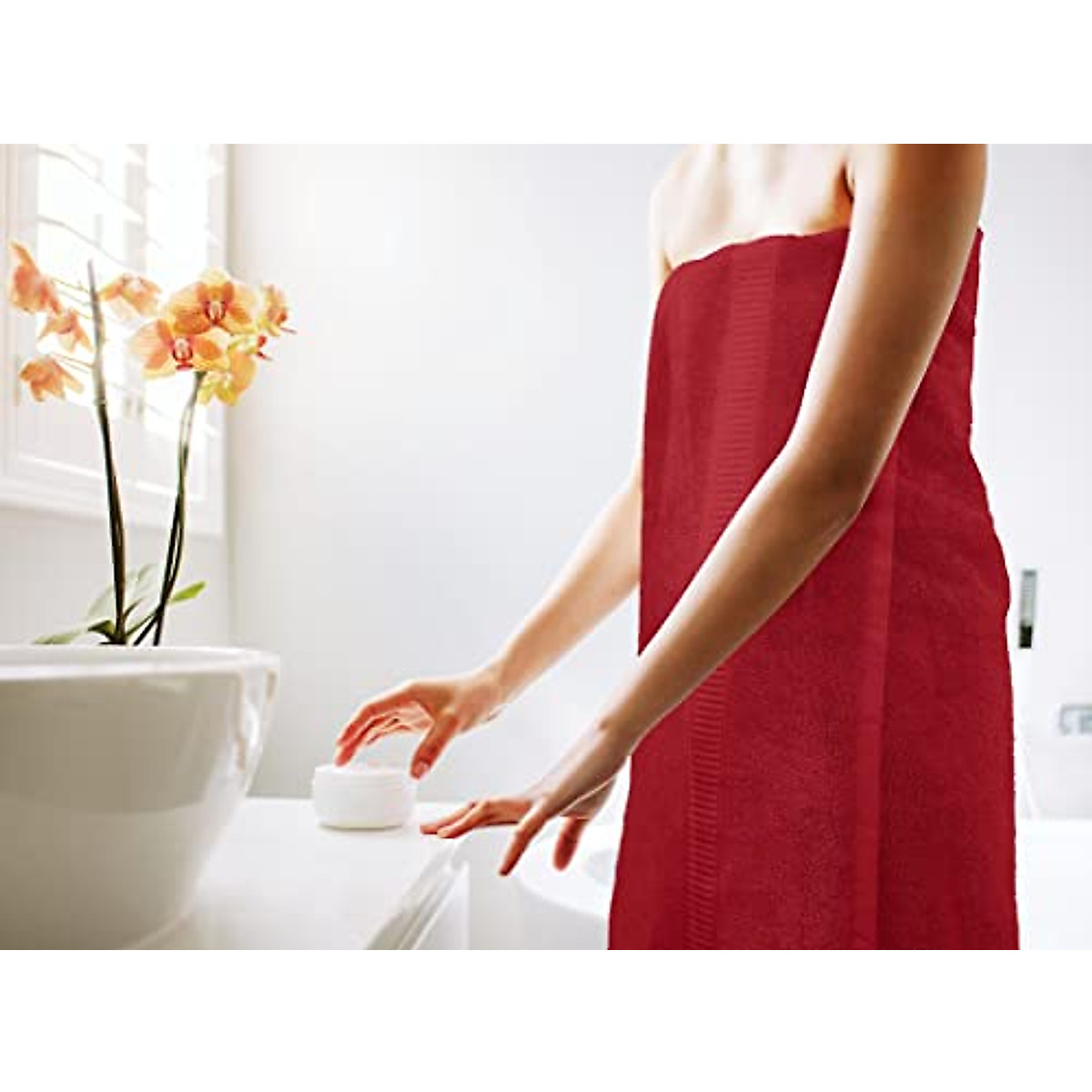 Utopia Towels - Luxurious Jumbo Bath Sheet 2 Piece - 600 GSM 100% Ring Spun Cotton Highly Absorbent and Quick Dry Extra Large Bath Towel - Super Soft Hotel Quality Towel (35 x 70 Inches, Red)