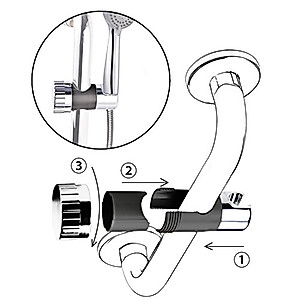 YOO.MEE ADA Grab Bar Hand Shower Bracket, ONLY FIT DIAMETER 1.25'' (32mm) Safety Grab Rail, Split-type design in 5 seconds Easy Installation
