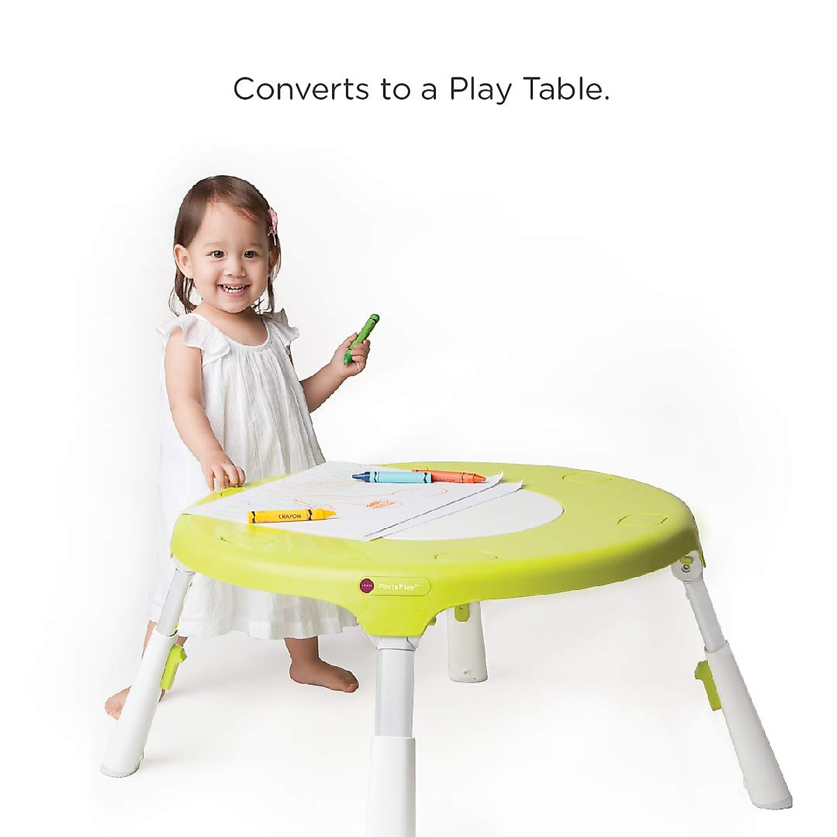 ORIBEL PortaPlay Baby Activity Center: Development focused toys. Foldable, Portable, and Transforms to a Play Table, Unisex (Forest Friends, Green)