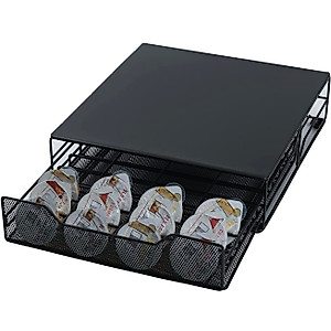 WIWIWISAM Cocktail Pod Holder for Bartesian Pod Drawer Storage Bartesian Pods Black Metal Modern Design(36 Pods)