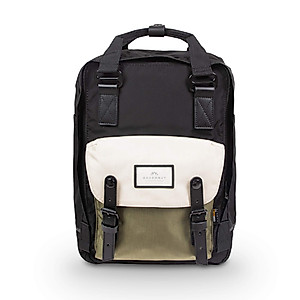 Doughnut Macaroon Jumanji Series 16L Travel School Ladies College Girls Lightweight Casual Daypacks Bag Backpack (Black x Slate Green)