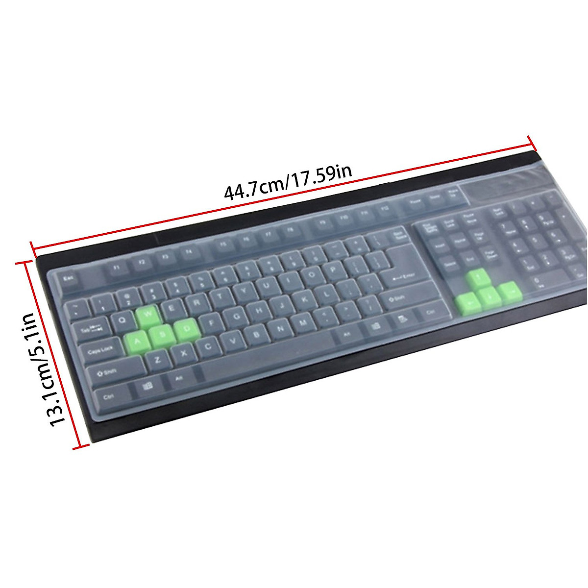 Clear Desktop Computer Keyboard Cover Skin for PC 104/107 Keys Standard Keyboard, Anti Dust Waterproof Keyboard Protector Skin