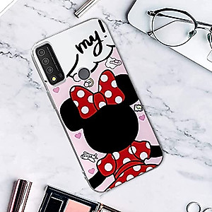 FLYING FLIER for TCL 30XE 5G Case, TCL 30 XE Case Slim Cute Cartoon IMD Soft TPU Shockproof Protective Phone Case Cover for Girls and Women (Minnie)