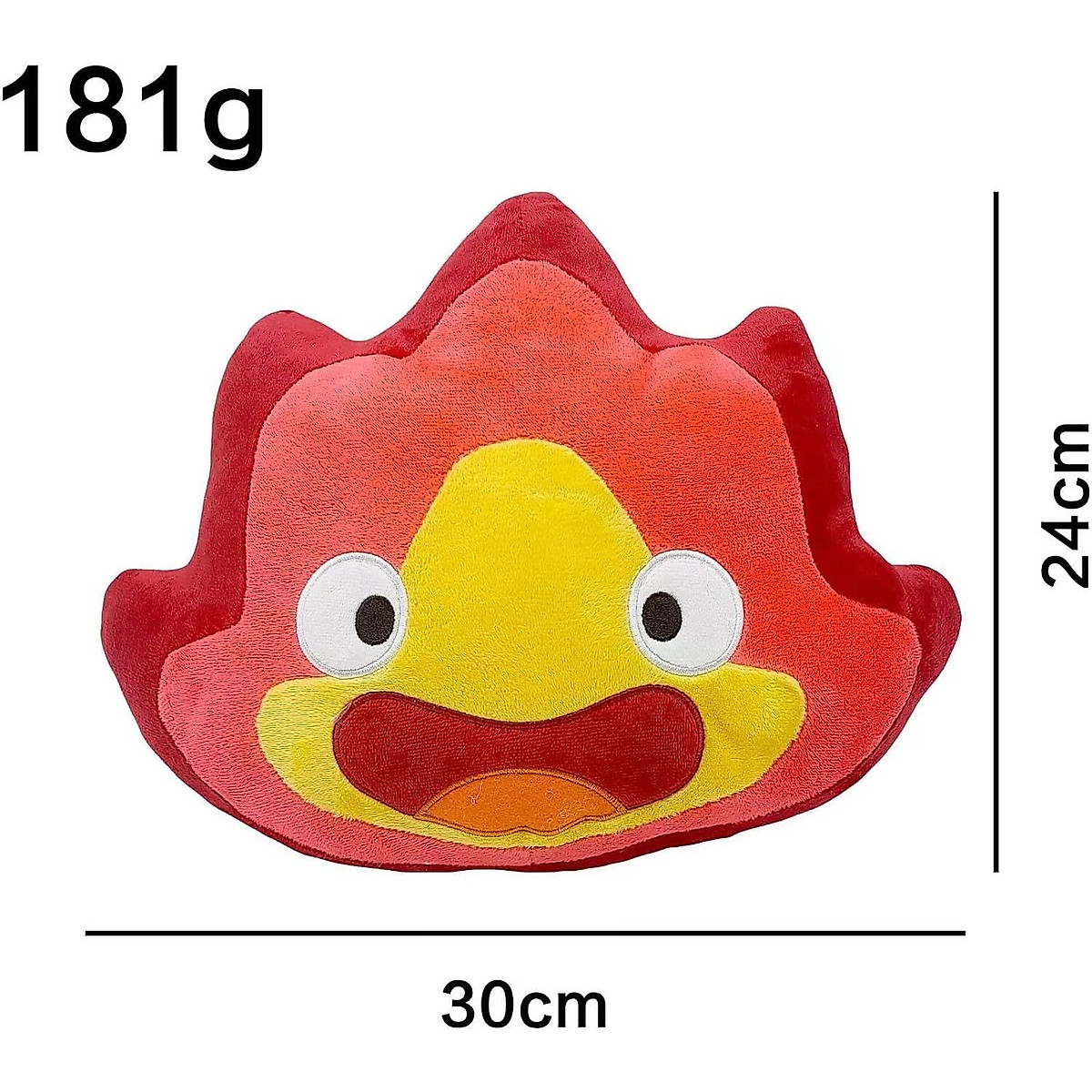 JOPWZLO 11.8 inch Calcifer Plush Small Flame Padded Throw Pillow,Plush Creative Toy for Kids