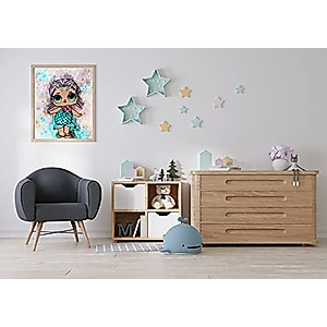 Posters for Girls Room – Unframed Set of 6 Doll Prints, 8x10 Inch, Pink Bedroom Decor for Girls, Cartoon Wall Art Prints for Tween Girl, Gift for Kids, Bathroom, Birthday Party Decoration, Fashion Dolls for 5 Year Plus