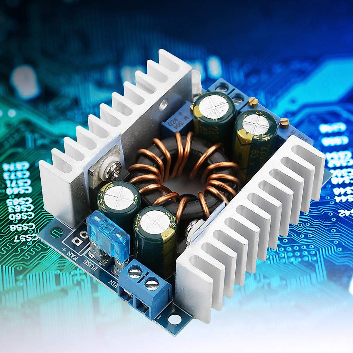 DC Boost Converter, DC-DC Step Up Converter Board 10-32V to 12-60V Voltage Regulator Booster Module Adjustable Voltage Step Up Power Supply Module
