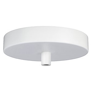 Flea Market Rx 6 Inch Pendant Canopy Kit with Lamp Cord Strain Relief 25 LB, Ceiling Light Plate Cover & All Mounting Hardware for Hanging Chandelier Lighting Fixtures - 1/4 IPS, Made in USA (White)