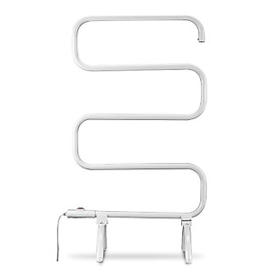 Homeleader Heated Towel Rack, 120W Fast Heating Towel Warmer, Perfect for Modern Bathroom Styles, White