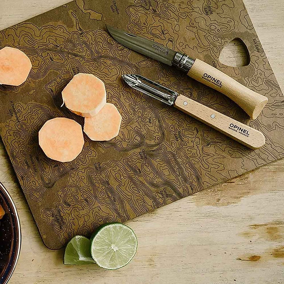 OPINEL Essentials Kitchen Knife Box Set - Olive Wood