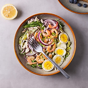 LERATIO Large Pasta Bowls,38oz Ceramic Pasta Bowls,9.0" Reactive Glaze Pasta Bowl Set of 4,Microwave & Dishwasher,Oven Safe,Wide Serving Bowls for Salad,Pasta,Fruit,Scratch Resistant-Khaki