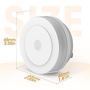 Night Light, Night Lights Plug into Wall [4Pack], Nightlight with Light Sensors, LED Night Light for Kids Room, Baby Night Light, Bathroom Night Light, Stair Lights, Hallway Light, Warm White