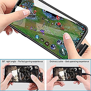 iPhone Charger [MFi Certified] 3 Pack (3/6/10FT) Nylon Braided Lightning Cable Right Angle Fast Charging Cords Compatible with iPhone 14/13/12/11/ Xs/XS Max/XR/X/8/8 Plus/7/7 Plus iPad iPod AirPods