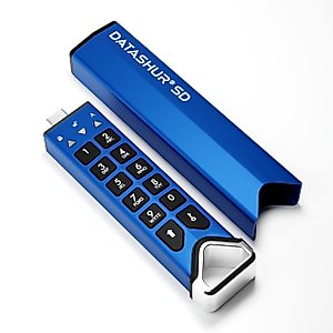 iStorage datAshur SD 1TB Encrypted USB Flash Drive with Removable iStorage microSD Cards Password Protected Secure Collaboration FIPS Compliant