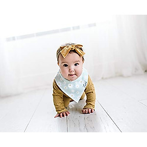 Copper Pearl Baby Bandana Drool Bibs for Drooling and Teething 6 Pack Gift Set For Girls “Sunny Set