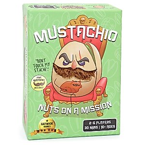 Mustachio- Mustaches Now Included, a Strategy Game of Trickery and Scheming Nuts, Funny Board Games for Teens and Family Night, Card Game for 2-6 Players