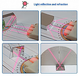 Sgdodky Optical Experiment Kit, DIY Projects Physics Set, Optical Concave Convex Lens Prism Set, Optical Bench Pinhole Imaging Various Optical Experiments Can Be Performed
