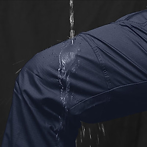 TACVASEN Military-Style Cargo Pants Waterproof Hiking Pants Men Breathable Combat Pants Shooting Pants Men Lightweight Water Resistant Pants Navy