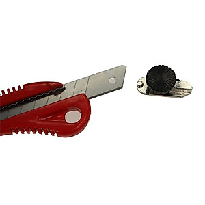 SDI-5421 Snap-off Utility Knife with 12 Set of Sk2+cr Blades, 18mm Heavy Duty Cutter