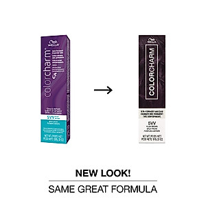 COLORCHARM Demi Permanent Hair Color 5VV Plum Brown Gloss, Refresh & Tone 2 Fl Oz