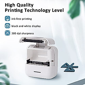 TIANSE Mini Sticker Printer, Bluetooth Label Maker Thermal Inkless Label Printer for Journal, Notes, Memo, Photo, Label Compatible with iOS&Android