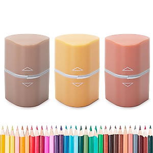 Mr. Pen- Pencil Sharpener for Colored Pencils, 3 Pack, 3 Hole, Pencil Sharpeners Manual, Handheld Pencil Sharpener, Pencil Sharpeners Handheld, Crayon Sharpener, Colored Pencil Sharpener
