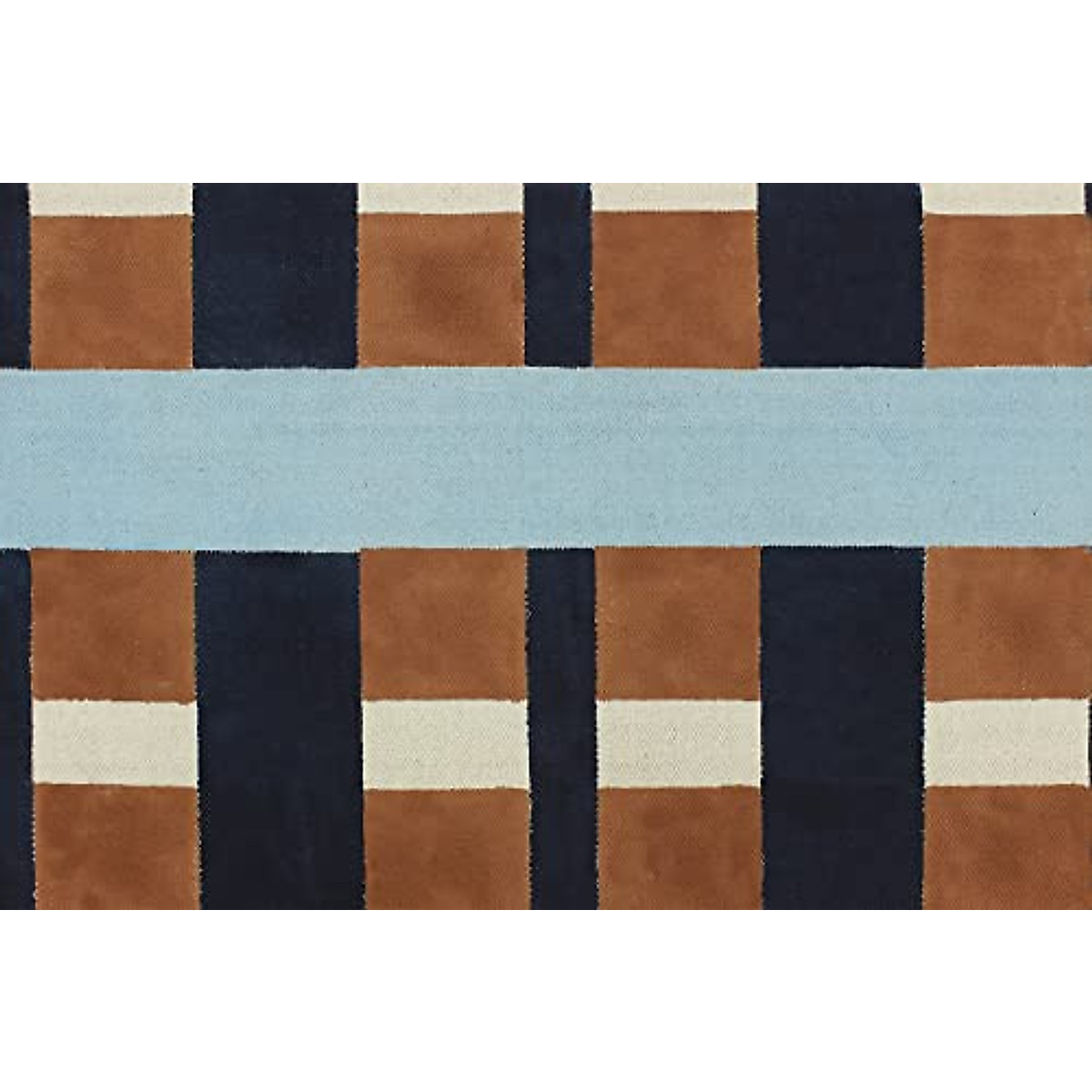 Casavani Hand Block Printed Cotton Dhurrie Geometric Black & Multicolor Area Dhurrie Best Uses For Home/Office 4x6 Feet Rugs for Bedroom,Living Room,Kids Room,Bathroom,Kitchen,Porch 6x12 Feet Runner