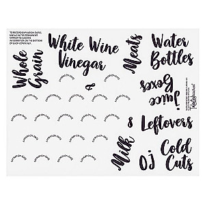 Talented Kitchen 155 Cursive Pantry & Fridge Labels – Supplementary Pantry & Fridge Names – Food Label Sticker, Kitchen Pantry Labels for Containers, Jar Labels Pantry Organization and Storage