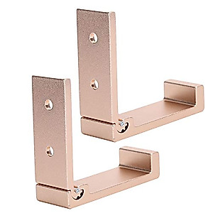 Yosoo 2 Sets Rose Gold Coat Hook, Aluminum Alloy Foldable Adhesive WallMounted Wardrobe Clothes Hanger for Home