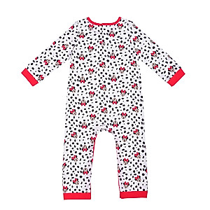 Disney Baby 3 Pack Minnie Coveralls, Red, 12 Months