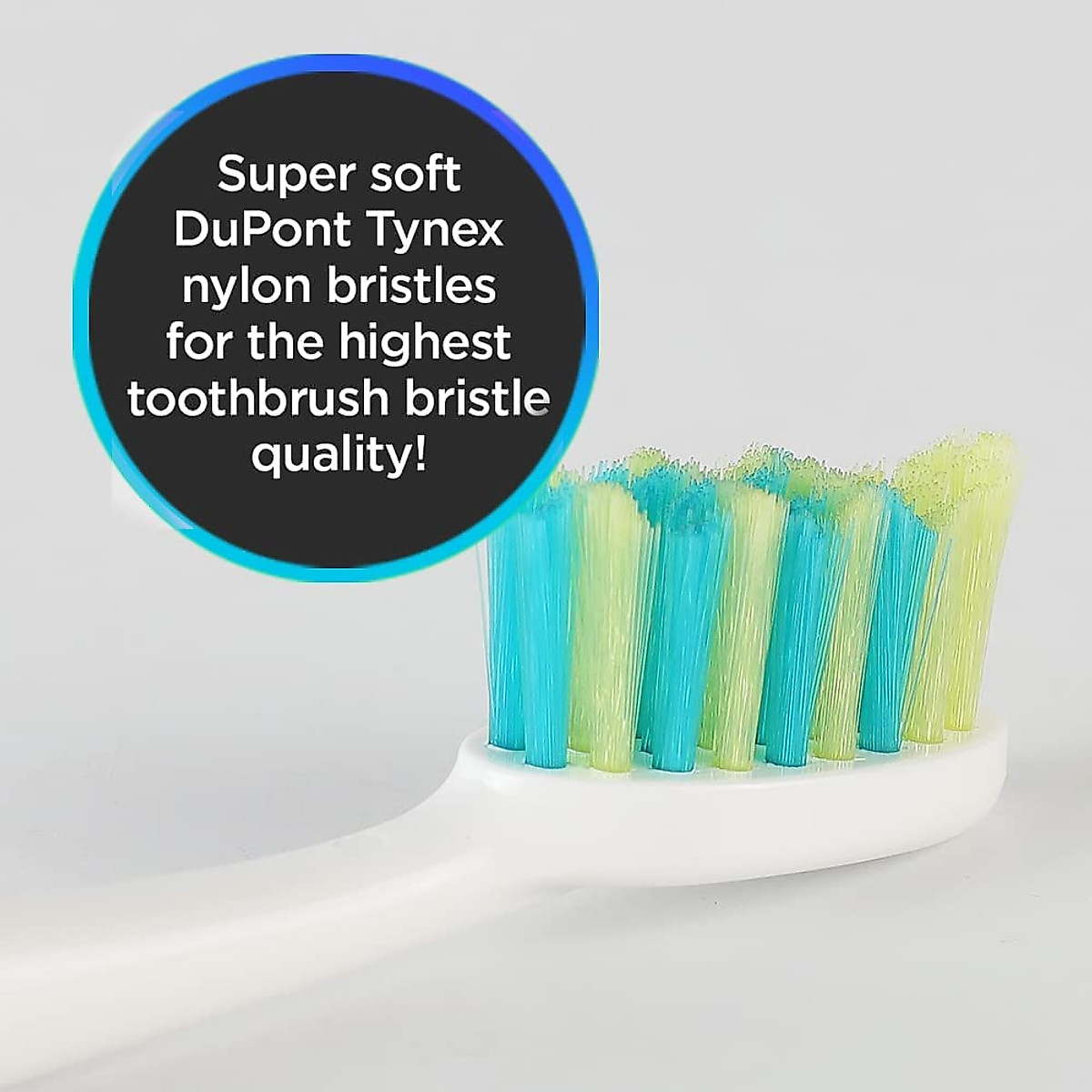 Voom Sonic Pro 7 Series Replacement Brush Heads Advanced Bristle Technology Soft Dupont Nylon Bristles Oral Care - White - 6 Count (Pack of 1)