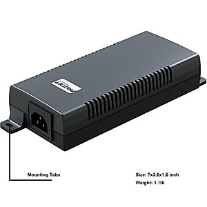 PROCET SFP Fiber PoE Injector 60W SFP Uplink PoE++ Power Injector Gigabit IEEE802.3af/at Compliant, -40℉ to 131℉ for PTZ Camera, Access Point, POS, Kiosk