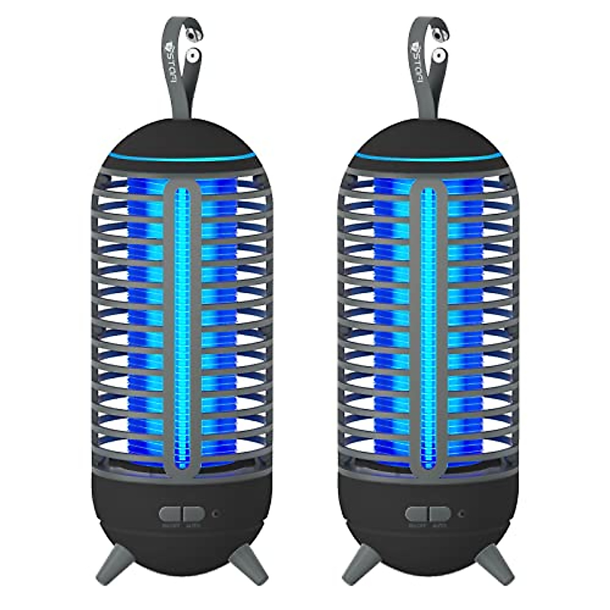 Bug Zapper Outdoor Wireless Mosquito Zapper Indoor Portable Camping Bug Zapper 2500mAh Electric Trap Ideal for Fly Traps (Black 2 Pack)