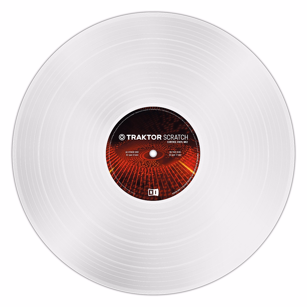 Native Instruments Traktor Scratch Control Vinyl MK2 - Clear, Single Vinyl