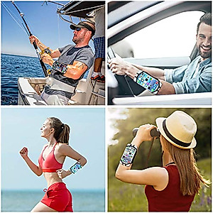 Newppon Phone Holder for Running Armband : Detachable Cell Phone Wristhband Case -360° Rotatable Universal Large Mobile Carrier Compatible with iPhone Samsung Galaxy for Workout Exercise Sports