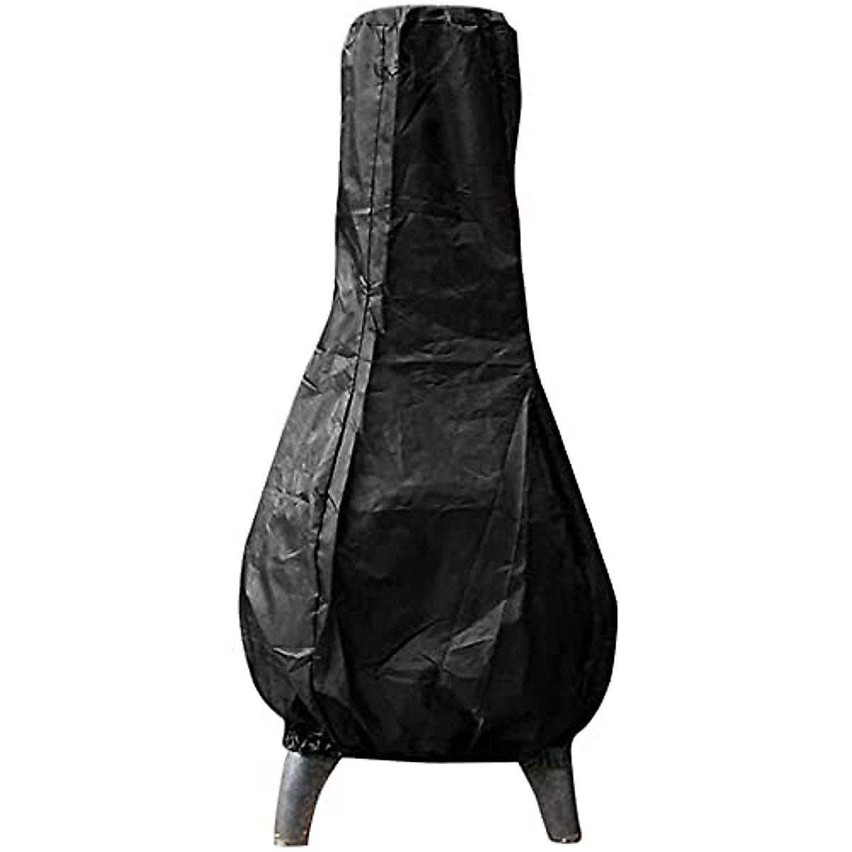 Chiminea Cover Outdoor Patio Heater Cover UV Waterproof Weatherproof Heater Cover Garden Chimney Fire Pit Fountain Protector Black 122cm/48inch