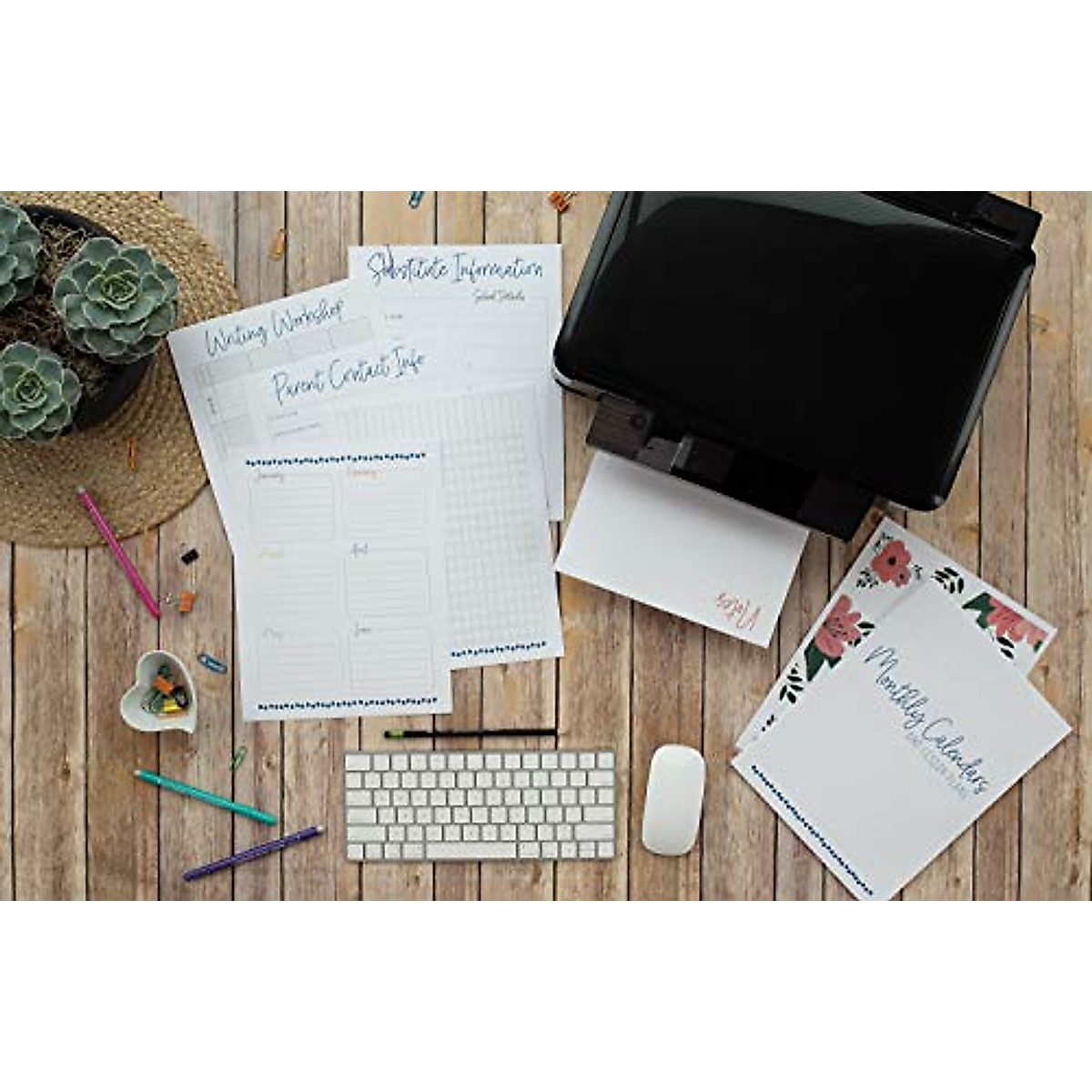 UCreate Customizable DIY Teacher Planner Kit, 8.5" x 11", 157 Pieces (P1000128)