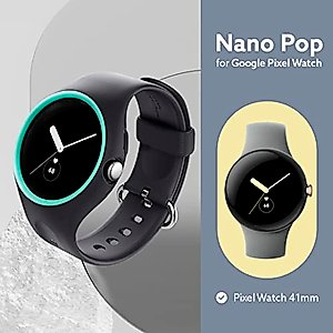 Caseology Nano Pop [Band with Case] Designed for Google Pixel Watch Case for Pixel Watch Band (2022) - Prune Charcoal