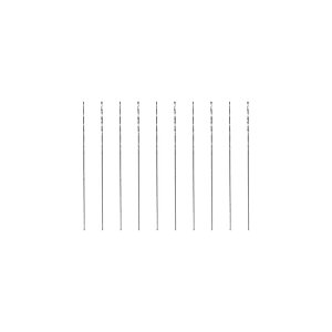 uxcell 10 Pcs 0.2mm HSS(High Speed Steel) W6542 Micro Drill Bits, Fully Ground Jobber 21mm Length Drill Bit for Mild Steel Copper Aluminum