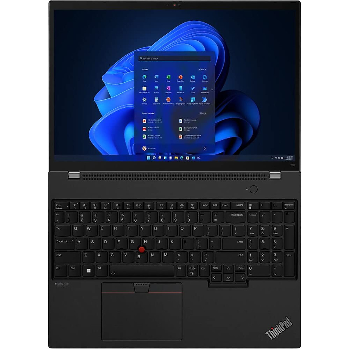 Lenovo ThinkPad T16 Gen 1 16.0" Business Wide UXGA (1920x1200) IPS Laptop (Intel i5-1235U 10-Core, 16GB RAM, 512GB PCIe SSD, Intel UHD, Wifi, Bluetooth, Backlit KB, Win 11 Pro) w/Hub