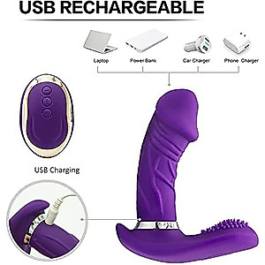 Clit Vibrating Dildo Panties with Virbrater
