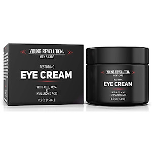 Viking Revolution Men's Eye Cream - Natural Anti-Aging, Dark Circle Treatment, Reduces Puffiness & Crowsfeet - 6ml