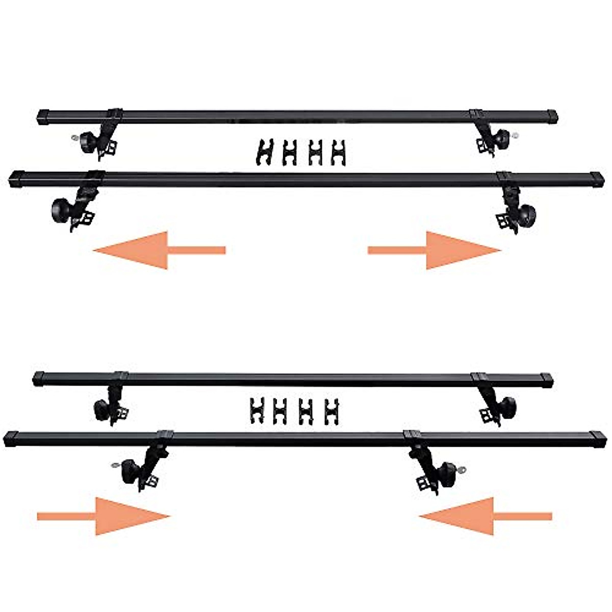 HTTMT- MT371-033- All-In-One SR1001 56" ROOF RACK SYSTEM Compatible With Most VEHICLES RAIN GUTTERS 130 LB CAPACITY [See Fitment]