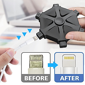 iPhone Cleaning Kit iPhone Cleaner,Charging Port Cleaning Multi-Tool,Phone Repair & Restore Lightning Port Cleaning Tool,Cell Phone Cleaner for iPhone,iPad,Speakers Earbuds, Cable,USB C Port AirPods