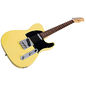 Monoprice Indio Series 6 String Basswood-Body Electric Guitar, Ambidextrous, Blonde (610261)