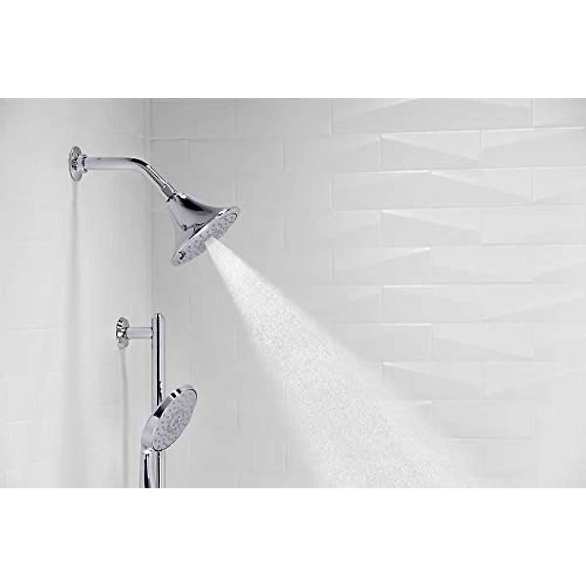 Kohler K-22169-G-CP Forte 1.75 GPM Multifunction Showerhead with Katalyst Air-Induction Technology, Polished Chrome