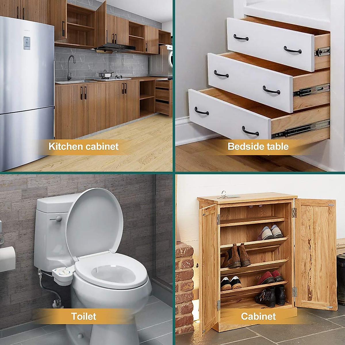 Cabinet Door Bumpers Pack of 200 Self Adhesive Bumpers Pads, Sound Dampening Circular Dots Cupboard Bumpers Clear, Soft Rubber for Drawers, Table Tops, Laptop