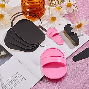Chengu 202 Pcs Hair Removal Pad Sets Smooth Away Hair Removal Kit 2 Sizes Skin Pad and 200 Pcs Exfoliation Fine Sandpaper for Women Skin Care