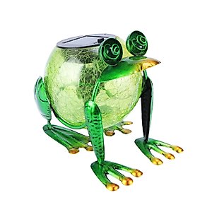 MUMTOP Solar Lanterns Outdoor Waterproof, LED Solar Lights Frog Lamp Decorative Tabletop Lanterns for Patio Garden Yard Table Decor or Gift