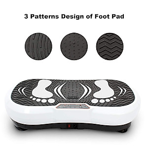 Leogreen Vibration Plate, Portable 3D Exercise Machine with 2 Resistance Bands, Whole Body Trainer for Home Fitness with 180 Levels Adjustable Speed and Time Settings, Maximum Weight 330lbs